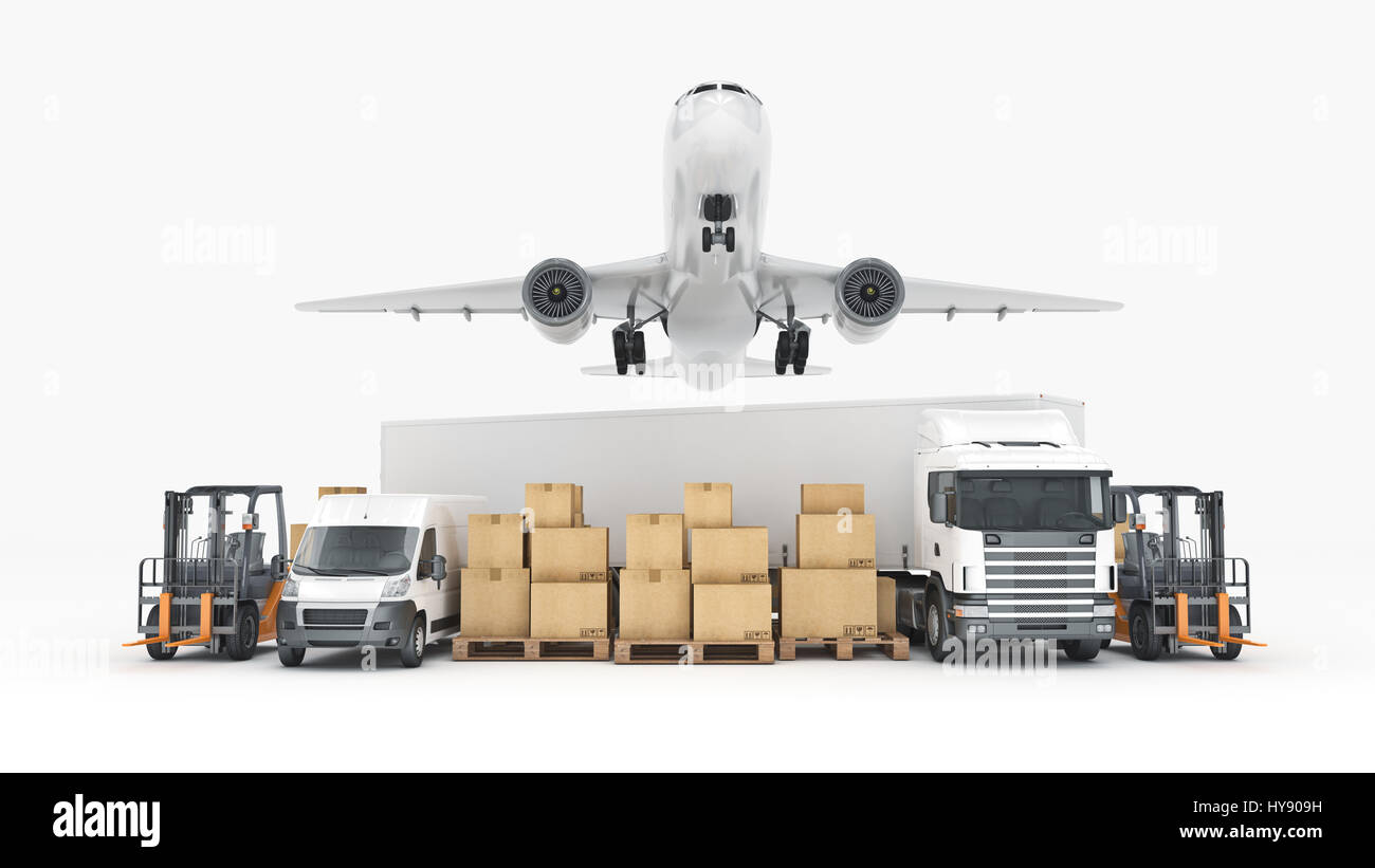 world wide cargo transport concept. 3d rendering Stock Photo - Alamy