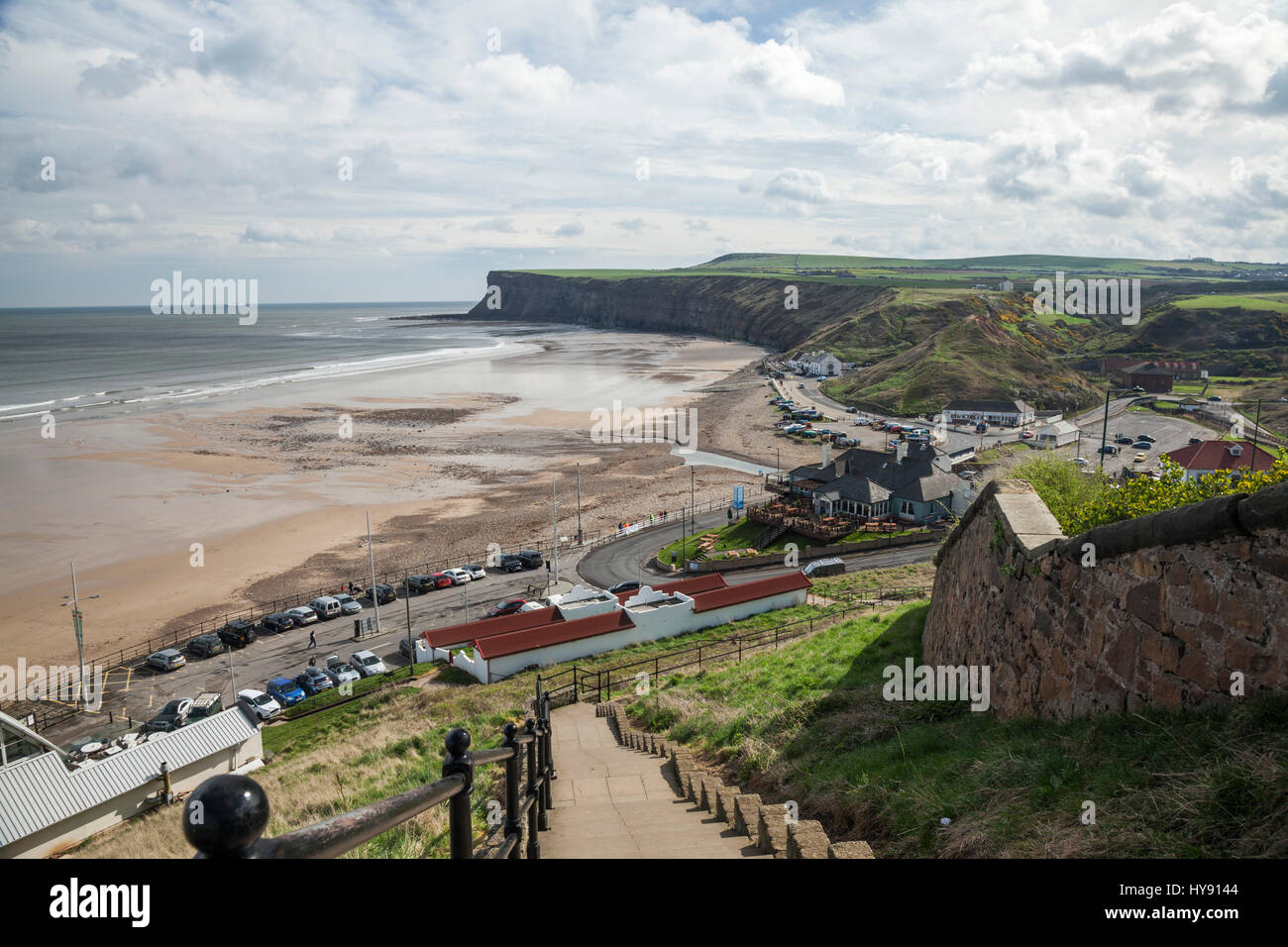 An elevated view of Saltburn by the Sea,England,UK Stock Photo - Alamy