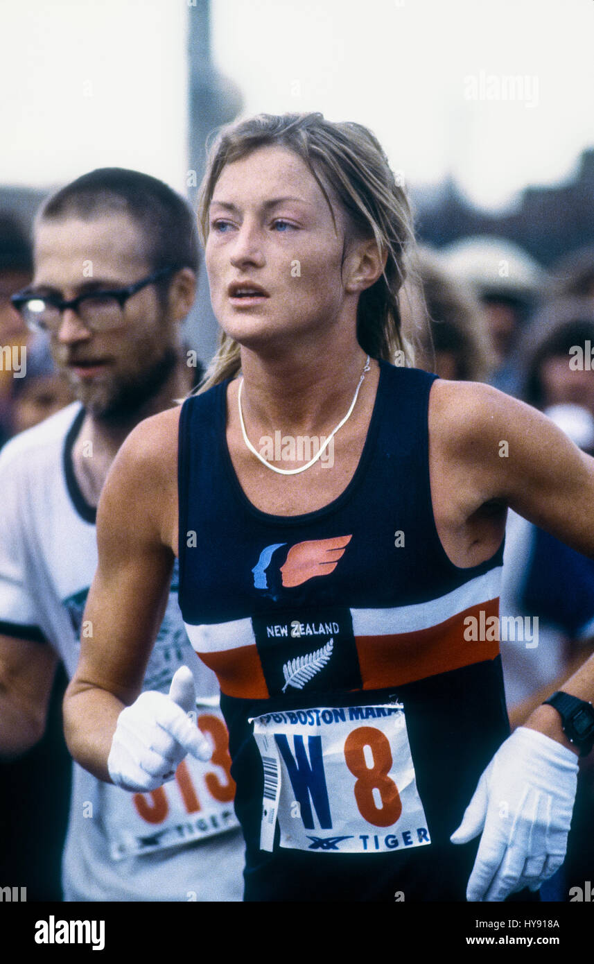 Allison Roe (NZL) winner of the 1981 Boston Marathon Stock Photo ...