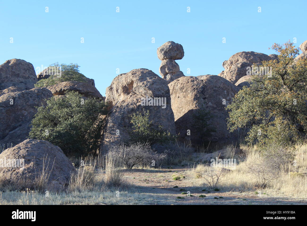Volcanic sculptured rock formations, City of Rocks State Park, New ...