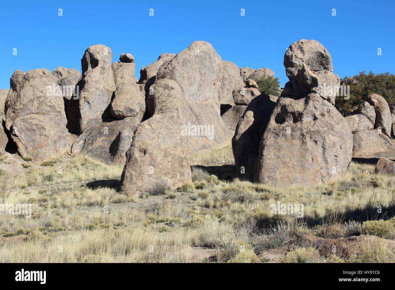 Volcanic sculptured rock formations, City of Rocks State Park, New ...
