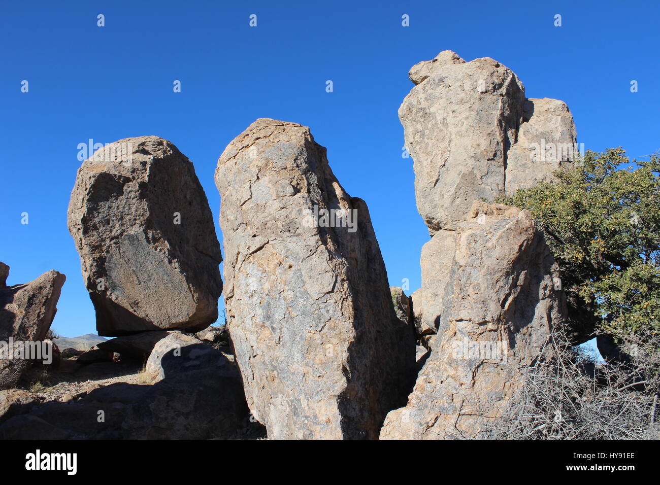 Volcanic sculptured rock formations, City of Rocks State Park, New ...