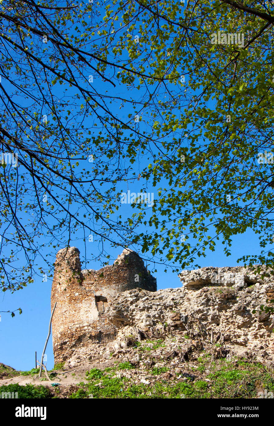 Which was built on the foundations of medieval castle hi-res stock ...