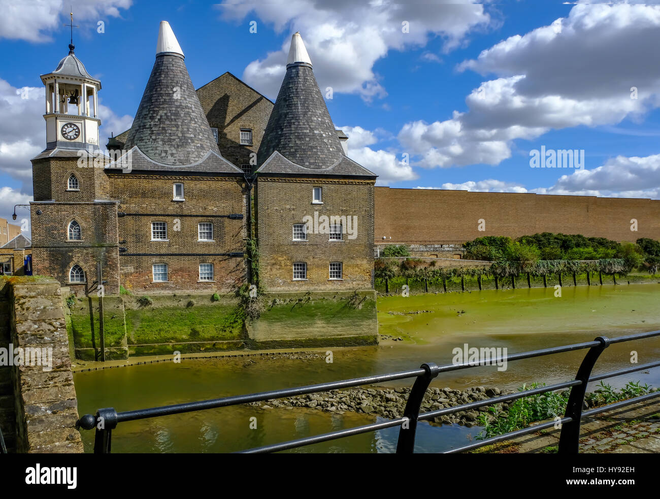 Three Mills and the River Lee in the Eastend of London at Bromely-by ...