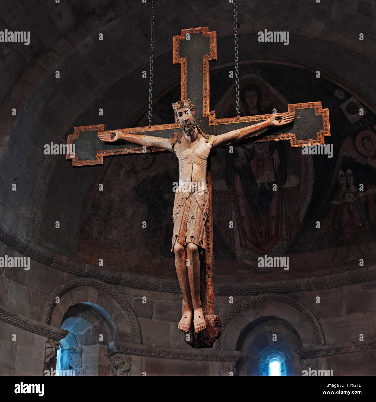 Crucifix- Living Christ on the Cross Stock Photo - Alamy