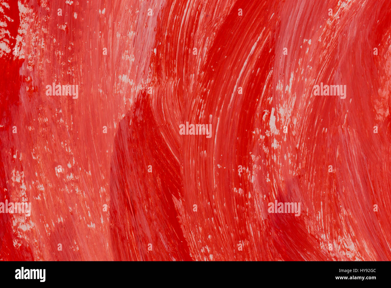 Red color paint brush strokes on the paper texture background Stock ...
