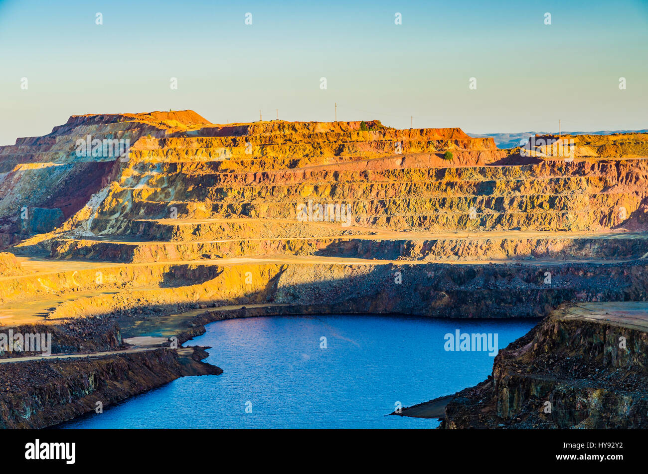Cerro Colorado, open pit copper mine in Rio Tinto. Minas de Riotinto ...