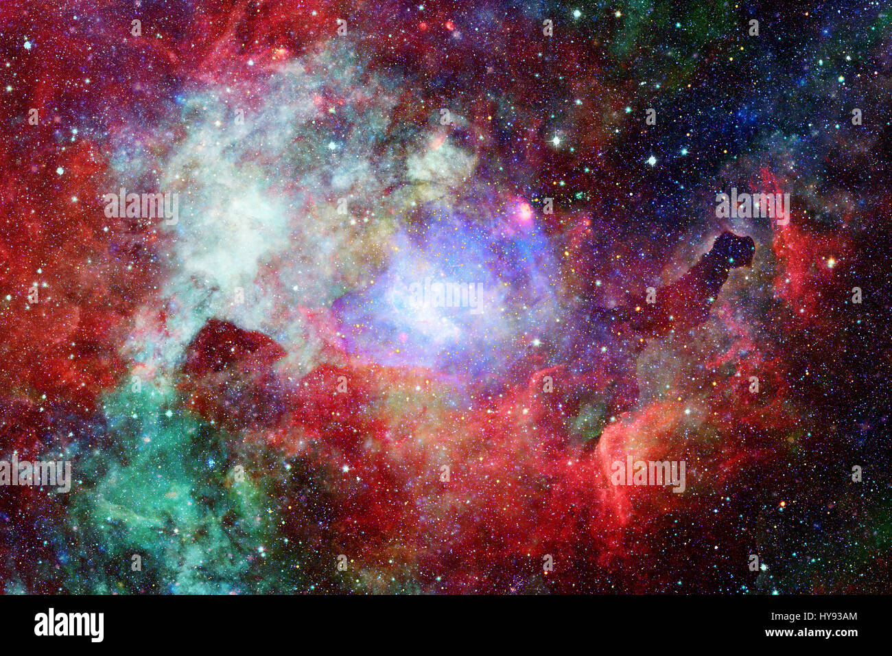Nebula and stars in outer space. Elements of this image furnished by ...