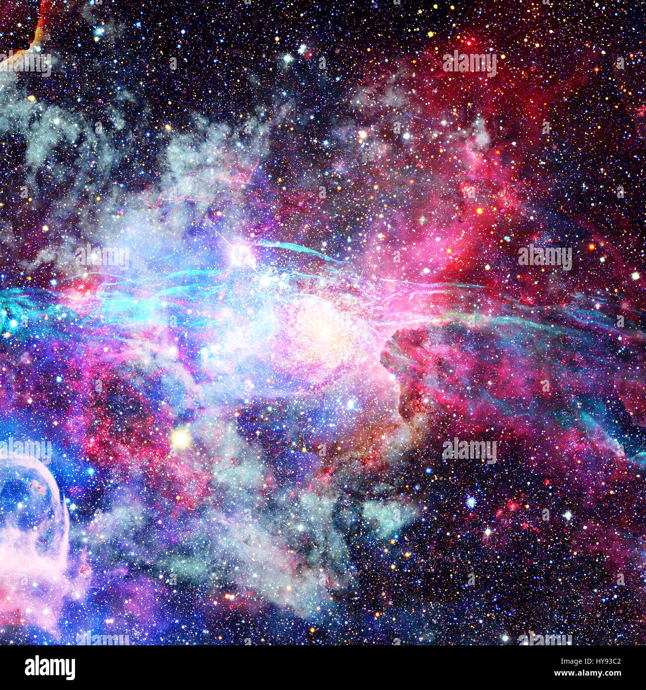 Nebula and stars in outer space. Elements of this image furnished by ...