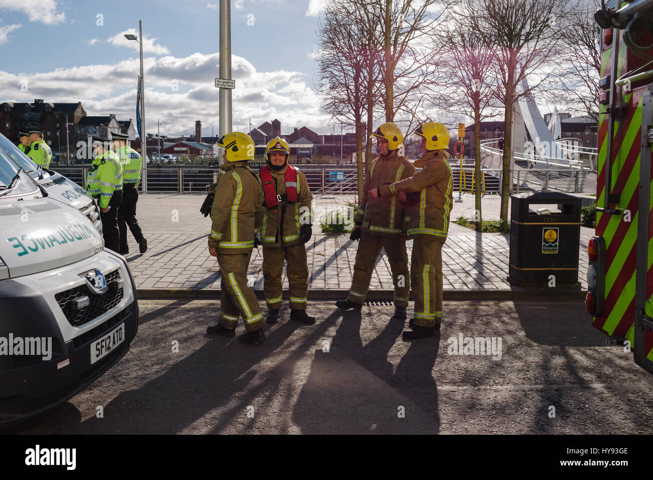 Emergency services police ambulance fire brigade hi-res stock ...