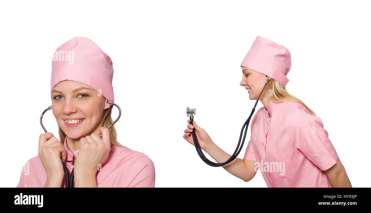 Doctor isolated on the white background Stock Photo - Alamy