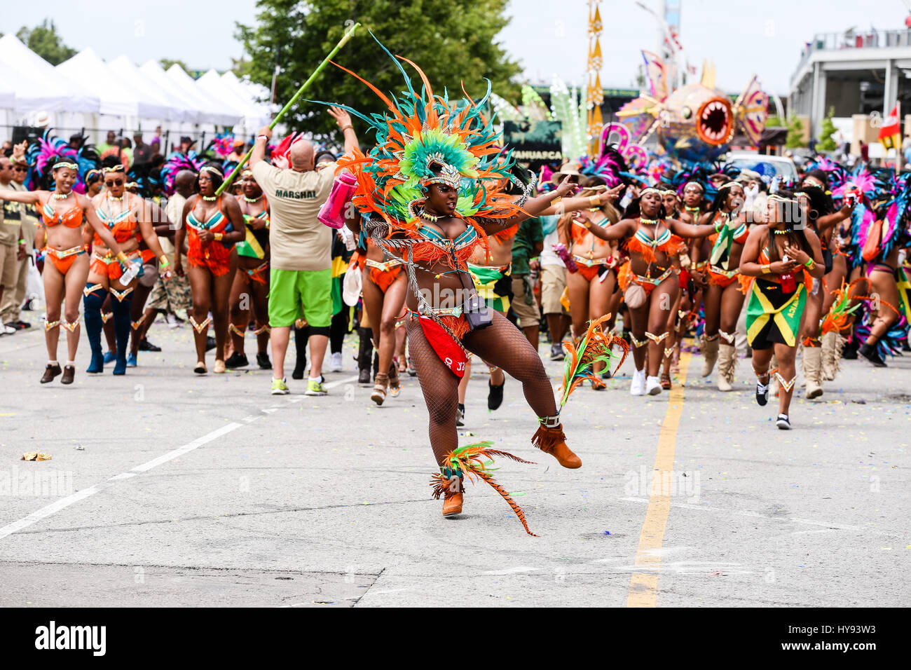 TORONTO, CANADA - JULY 20, 2016: Marchers in costume at The Toronto ...