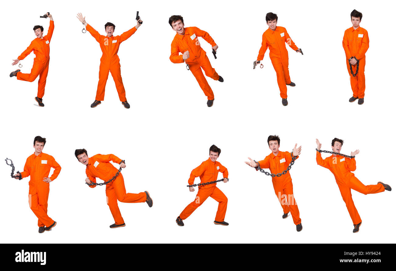 Funny prison inmate in concept Stock Photo - Alamy