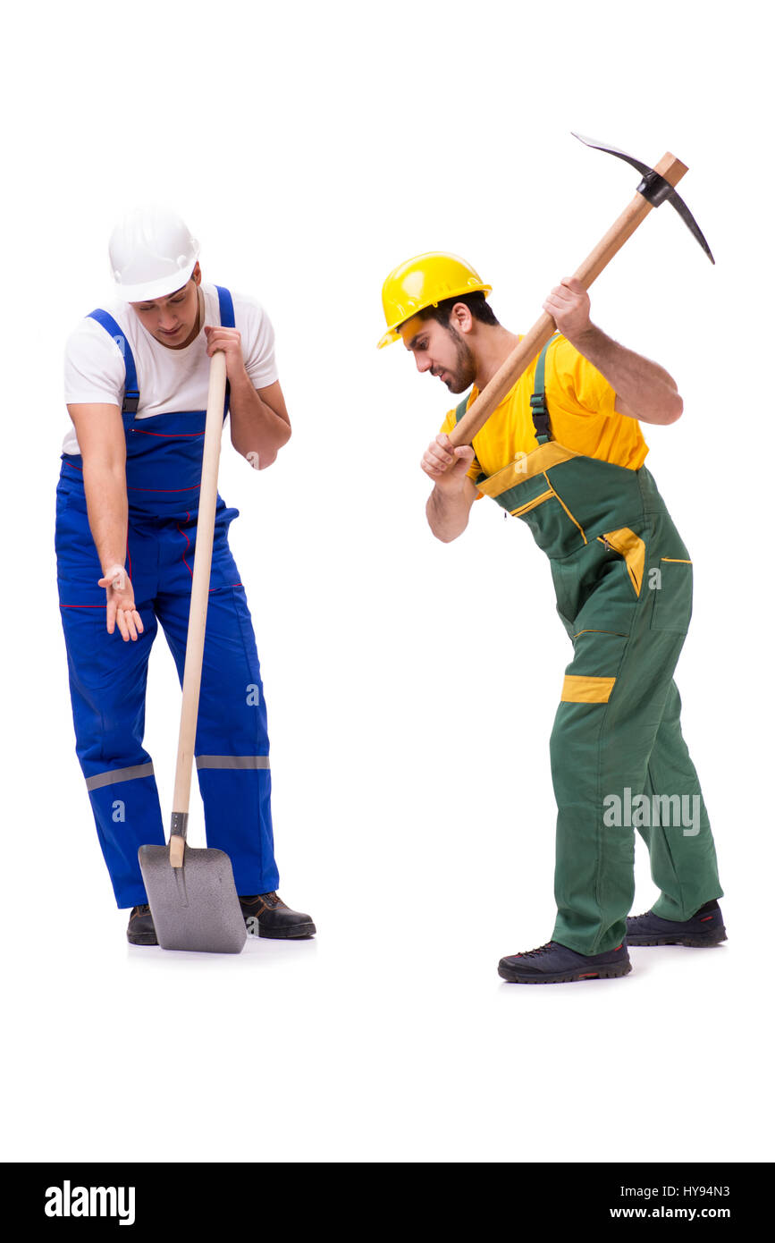 Two men digging Cut Out Stock Images & Pictures - Alamy