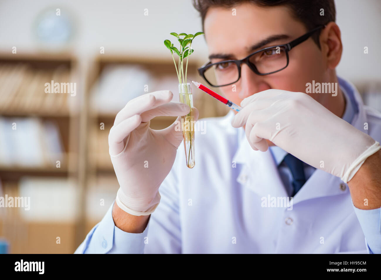 Biotechnology scientist working in the lab Stock Photo - Alamy