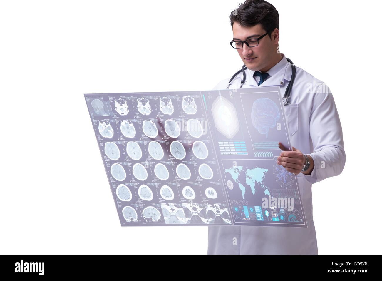 Scanner brain mri ray Cut Out Stock Images & Pictures - Alamy