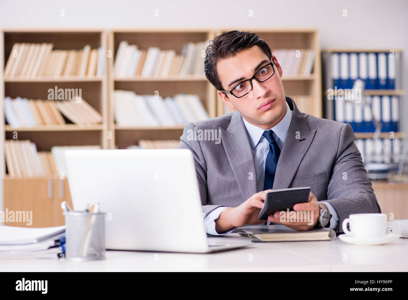 Funny businessman in the office Stock Photo - Alamy