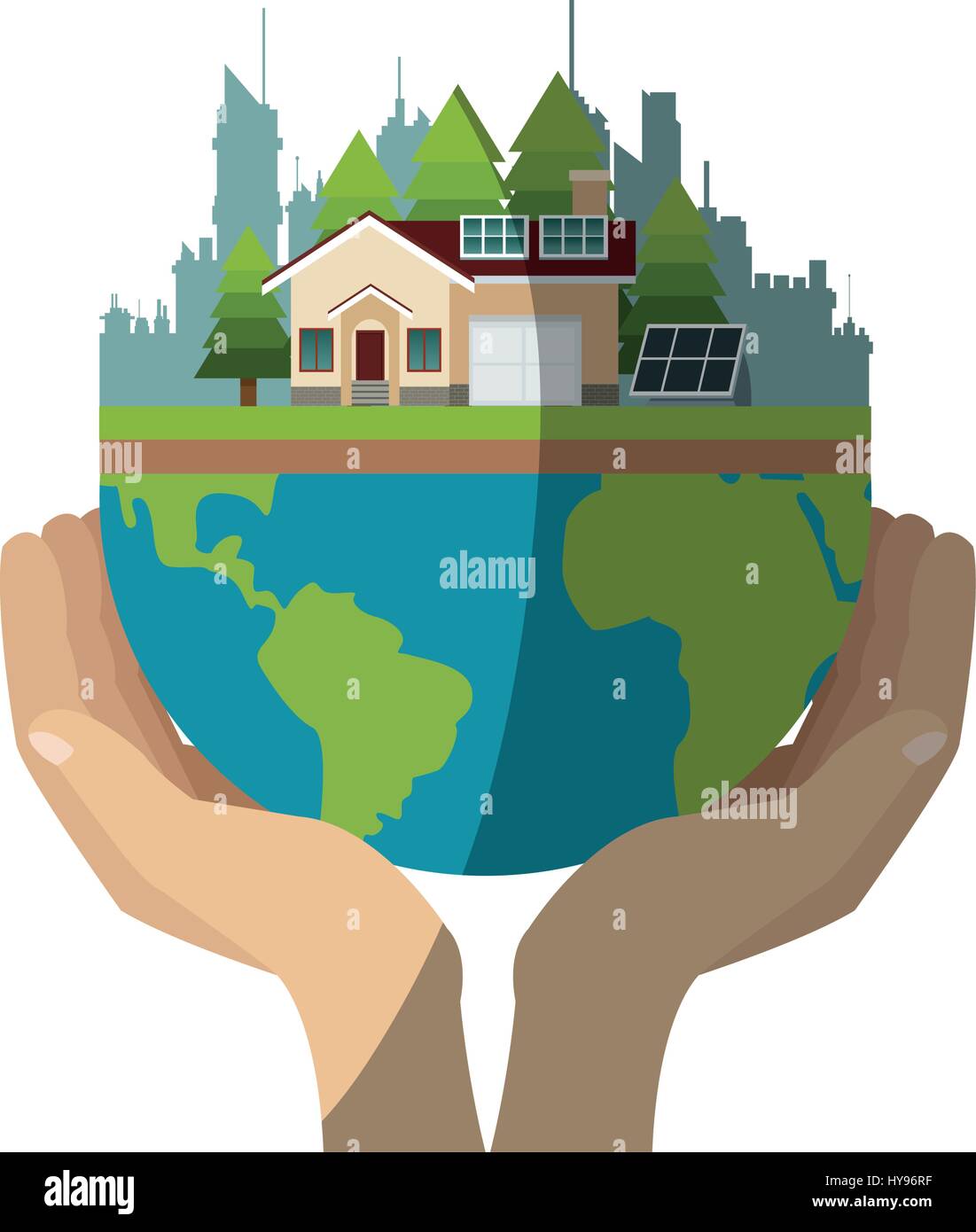 Panel housing construction Stock Vector Images - Alamy