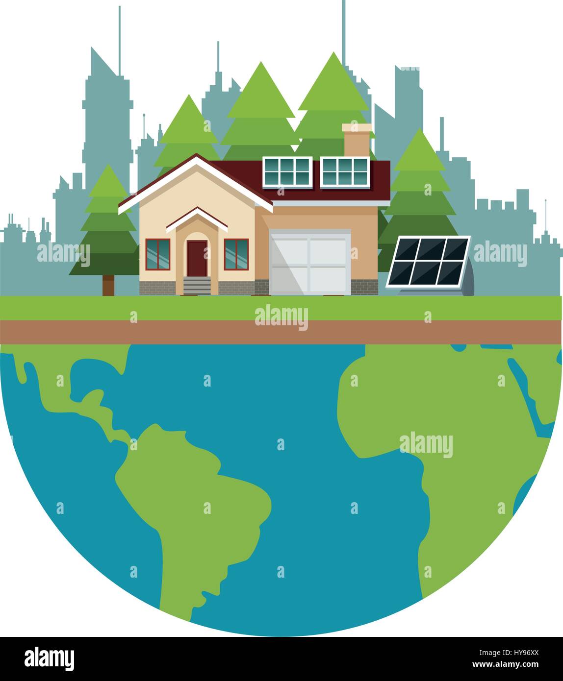 Panel housing construction Stock Vector Images - Alamy