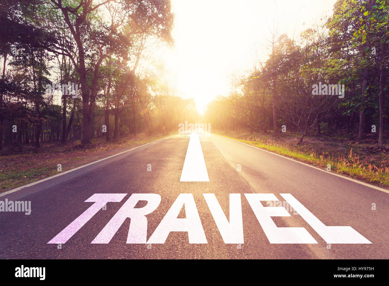 Empty travel road hi-res stock photography and images - Alamy