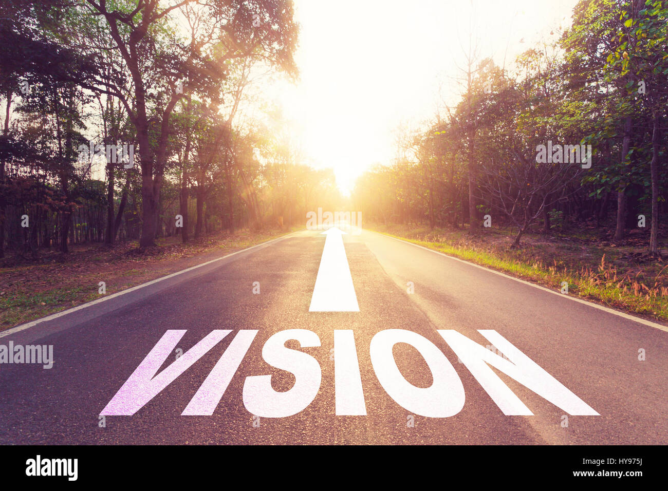 Direction road sign vision hi-res stock photography and images - Alamy