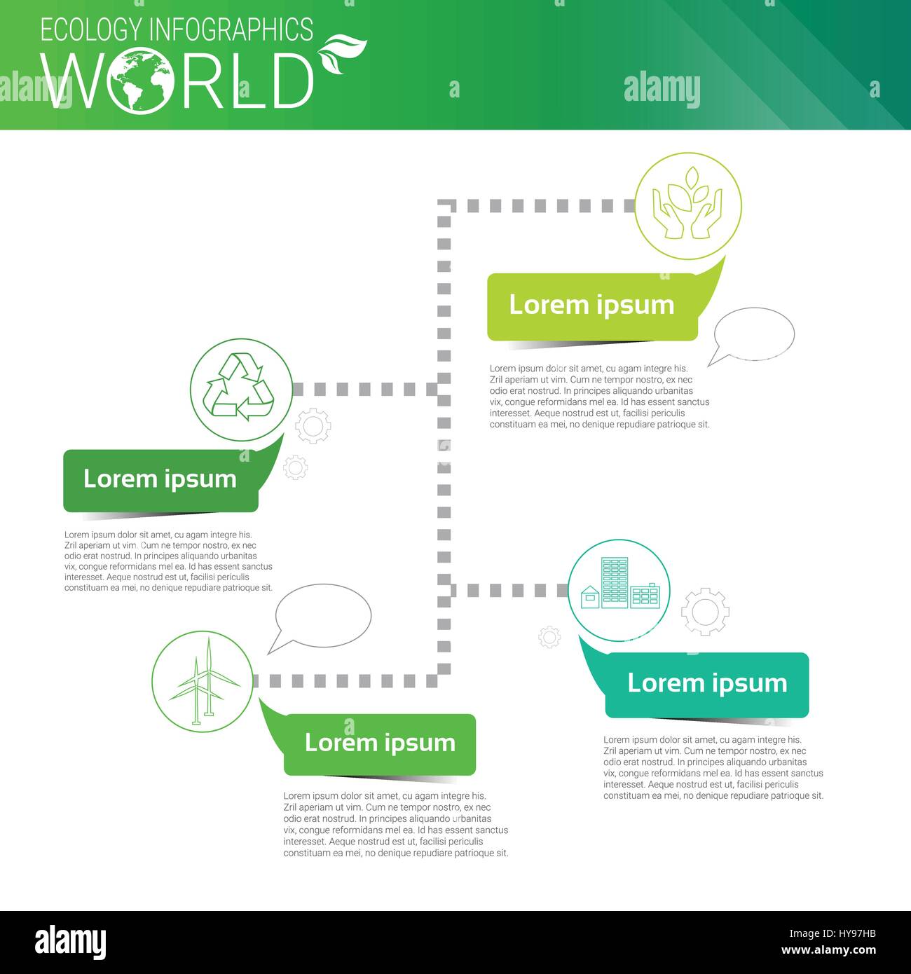 World Environmental Protection Green Energy Ecology Infographics Banner ...