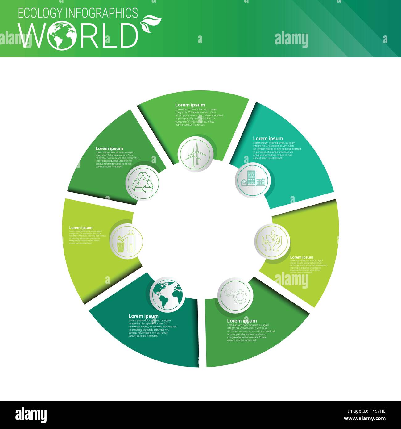 World Environmental Protection Green Energy Ecology Infographics Banner ...