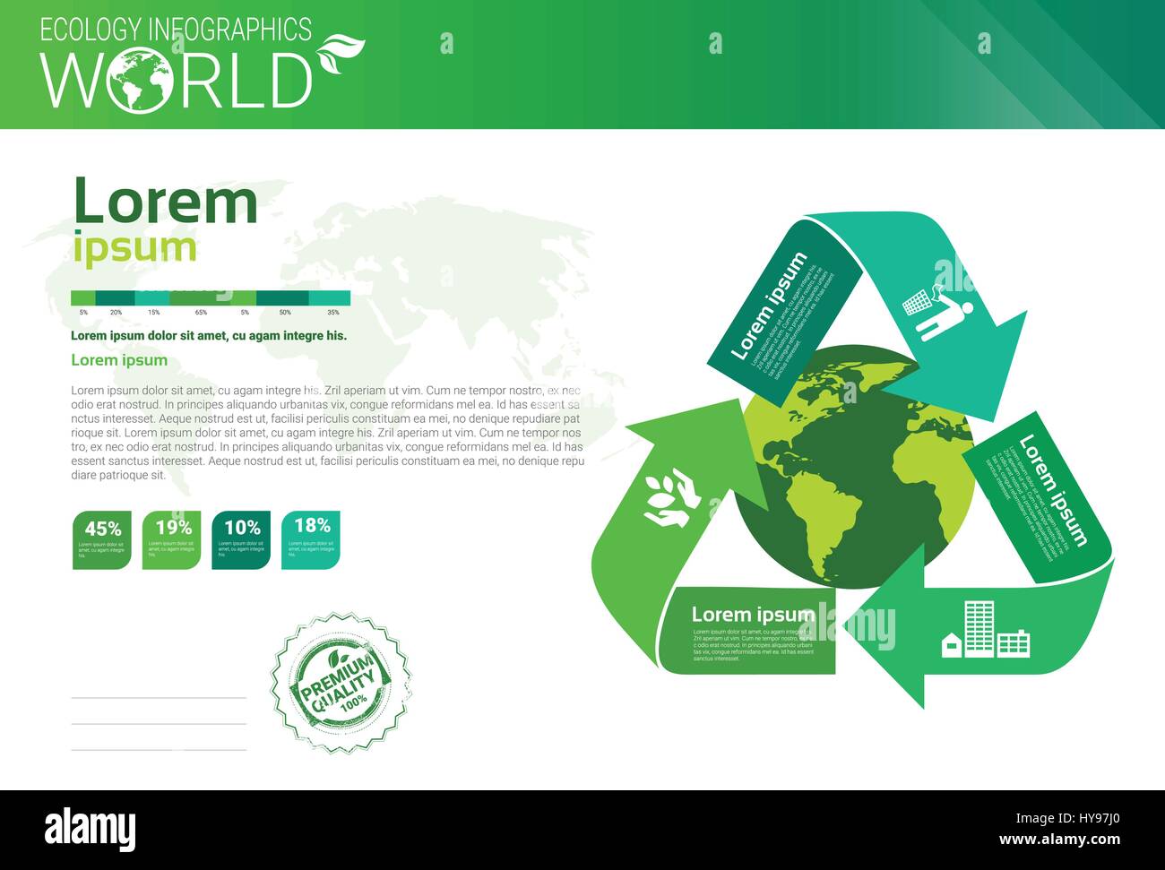World Environmental Protection Green Energy Ecology Infographics Banner ...