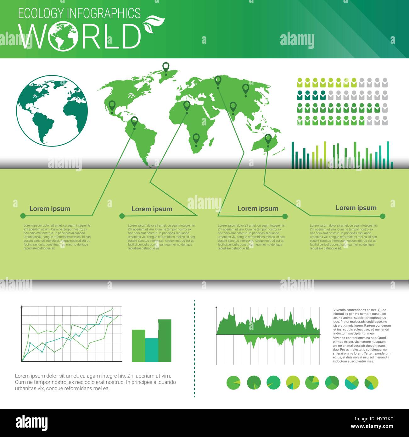 World Environmental Protection Green Energy Ecology Infographics Banner ...