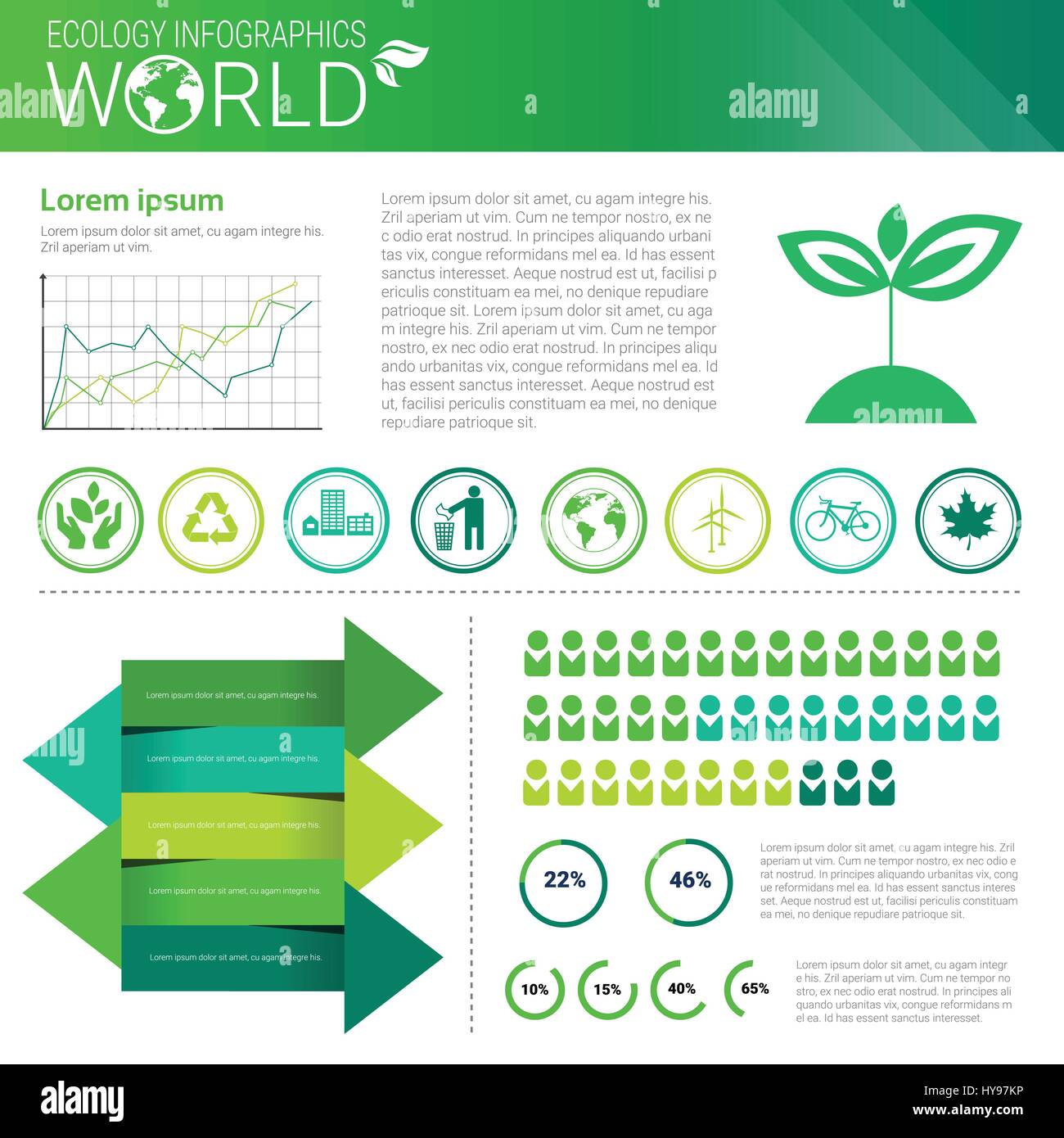 World Environmental Protection Green Energy Ecology Infographics Banner ...