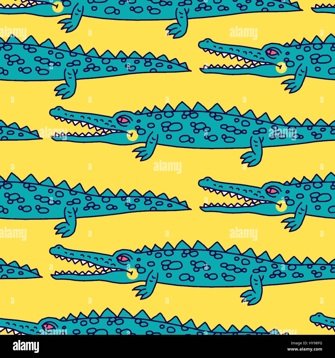 Funny crawling crocodile - vector Stock Vector Image & Art - Alamy