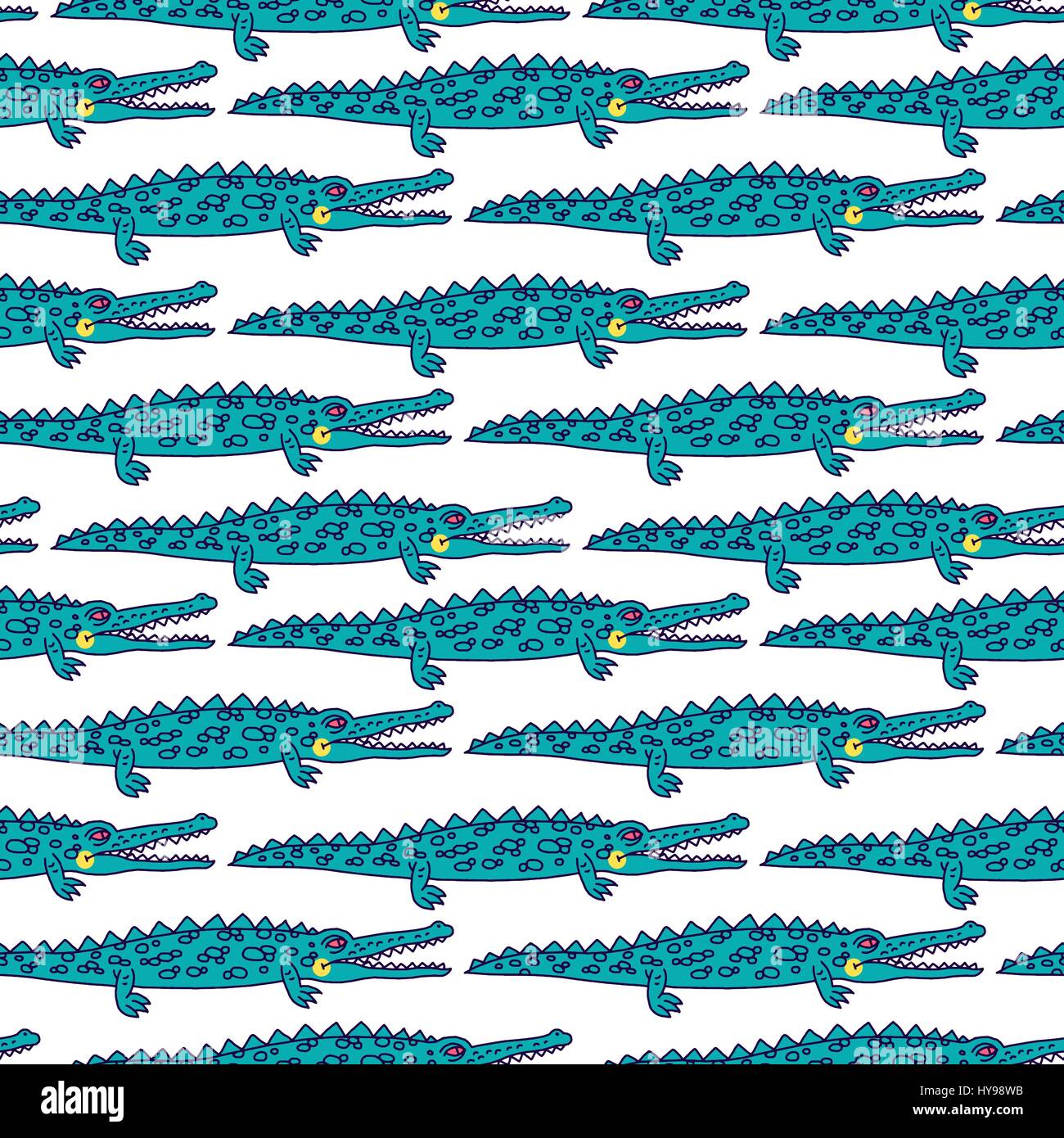 Funny crawling crocodile - vector Stock Vector Image & Art - Alamy