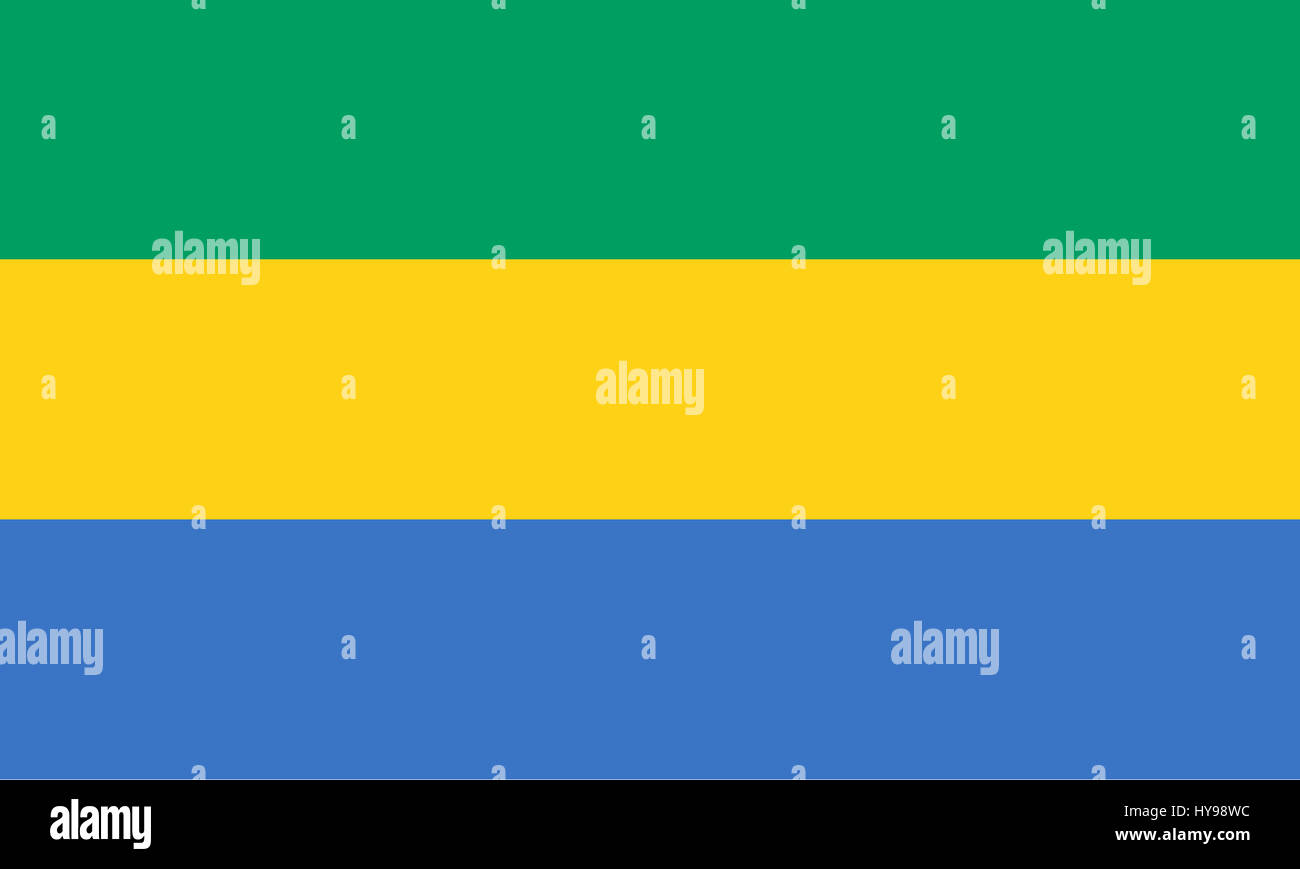 Colored flag of Gabon Stock Photo - Alamy