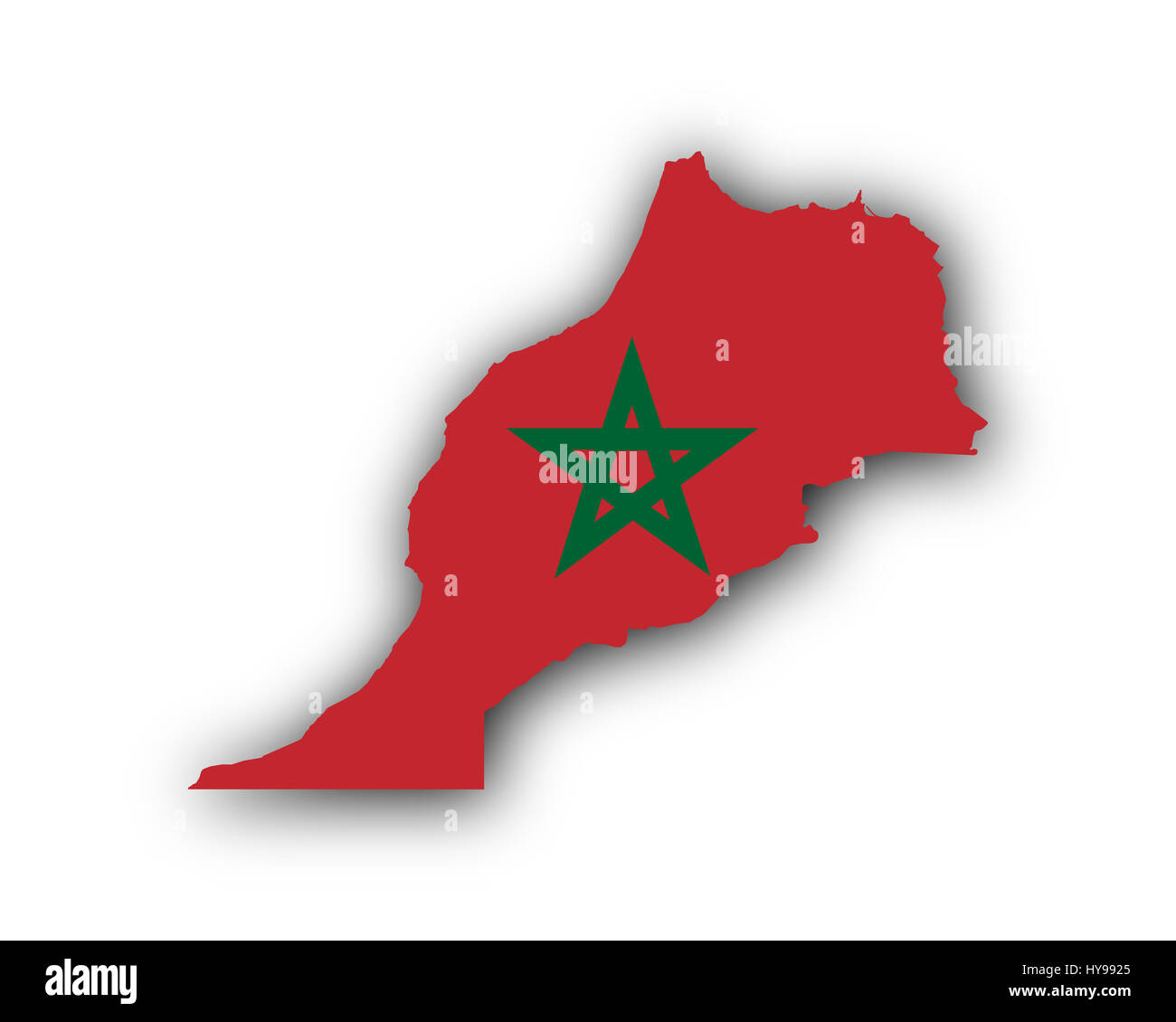 Map and flag of Morocco Stock Photo - Alamy
