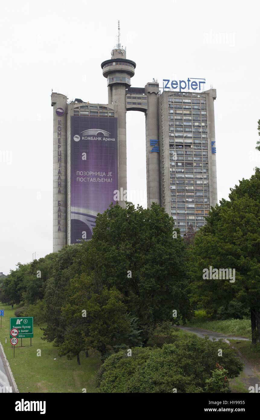 the Genex Tower in Belgrade, Serbia, 04.06.2013 | usage worldwide Stock ...