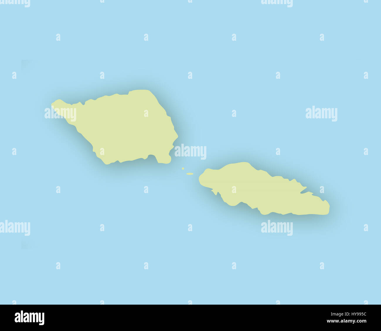 Map of Samoa with shadow Stock Photo - Alamy