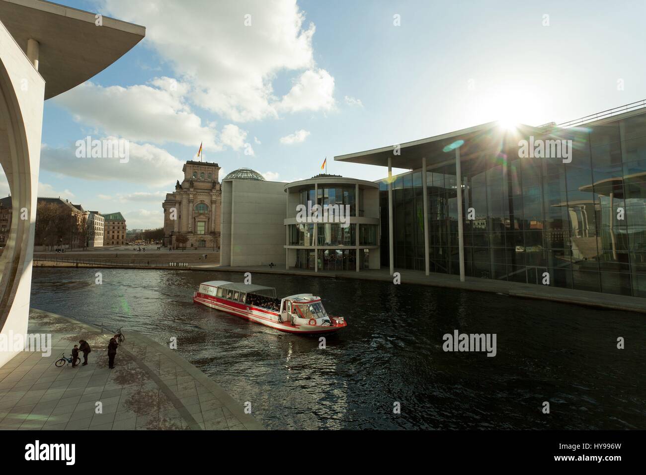 center of the german government district with the parliament bundestag ...