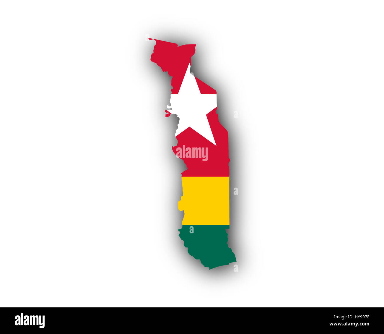 Map and flag of Togo Stock Photo - Alamy