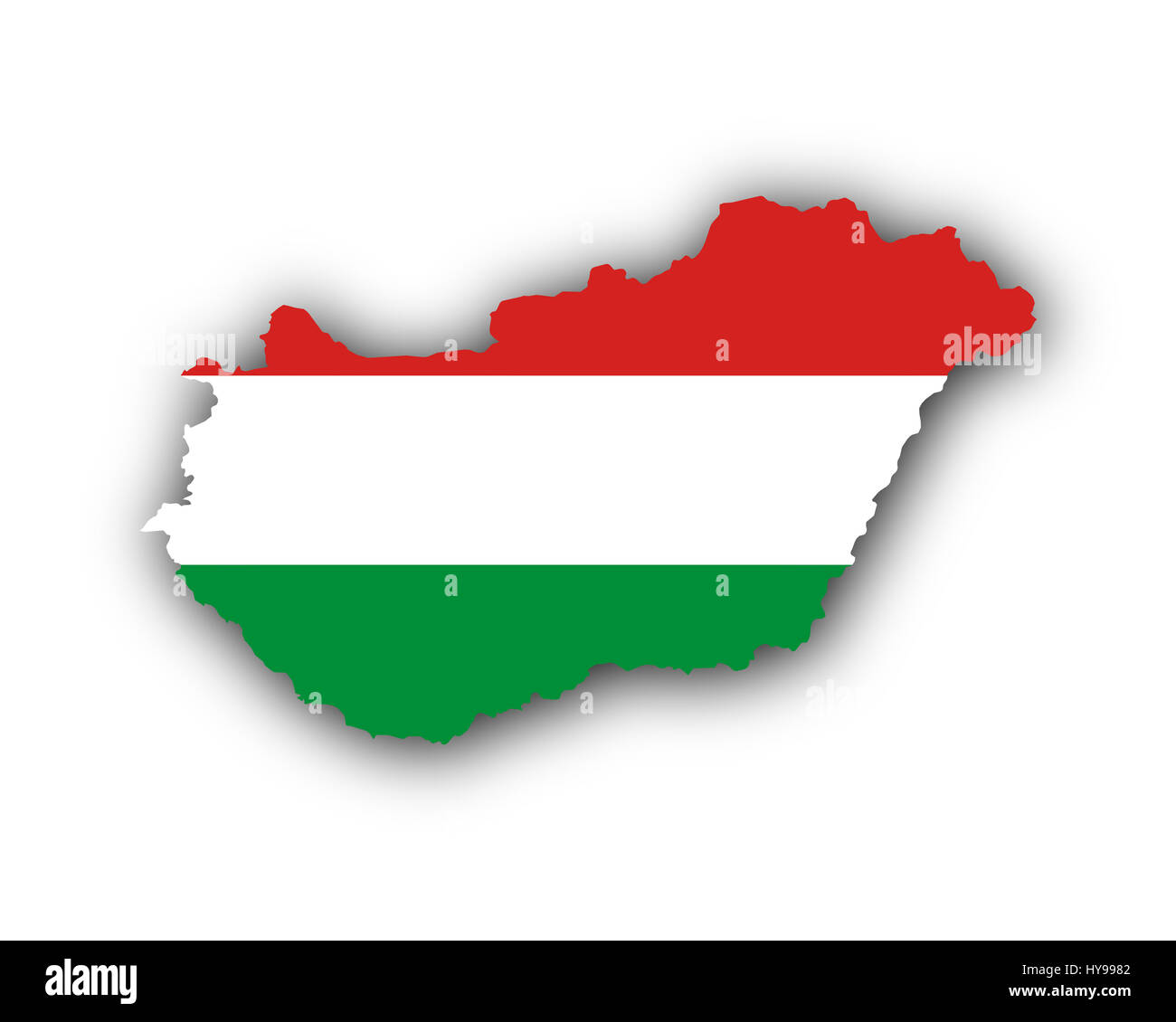Map and flag of Hungary Stock Photo - Alamy