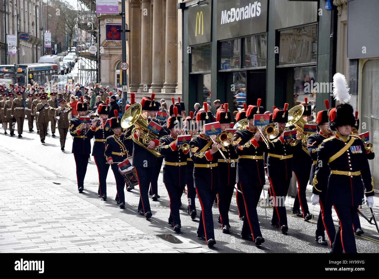 Soldiers from the 104th Regiment Royal Artillery marking their 50th ...