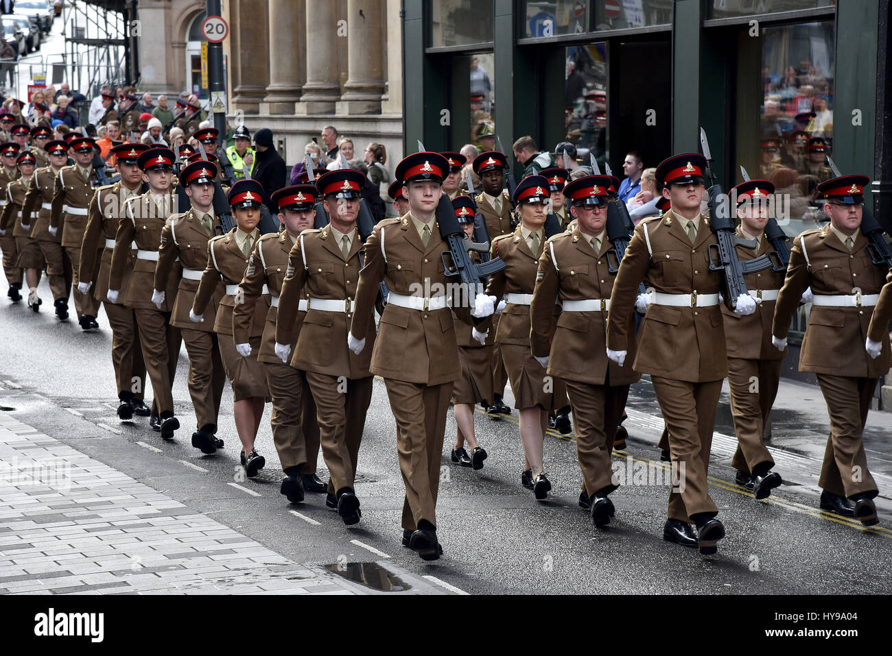 Soldiers from the 104th Regiment Royal Artillery marking their 50th ...