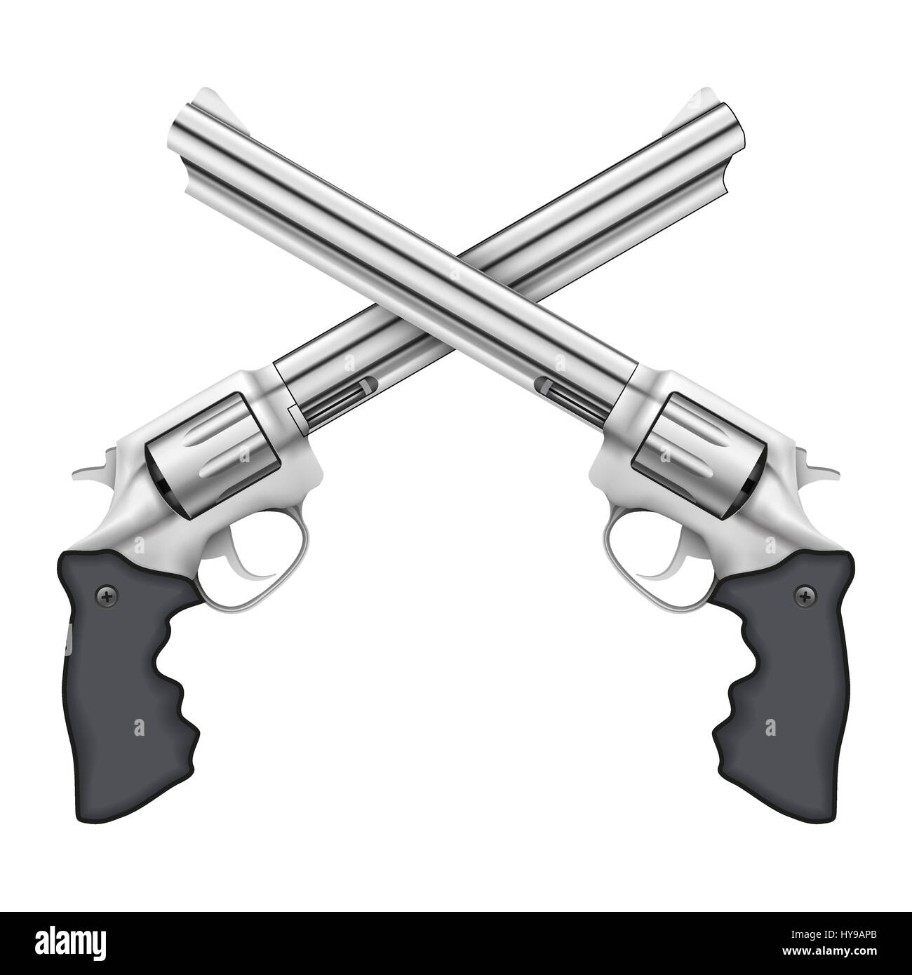 Crossed revolvers hi-res stock photography and images - Alamy
