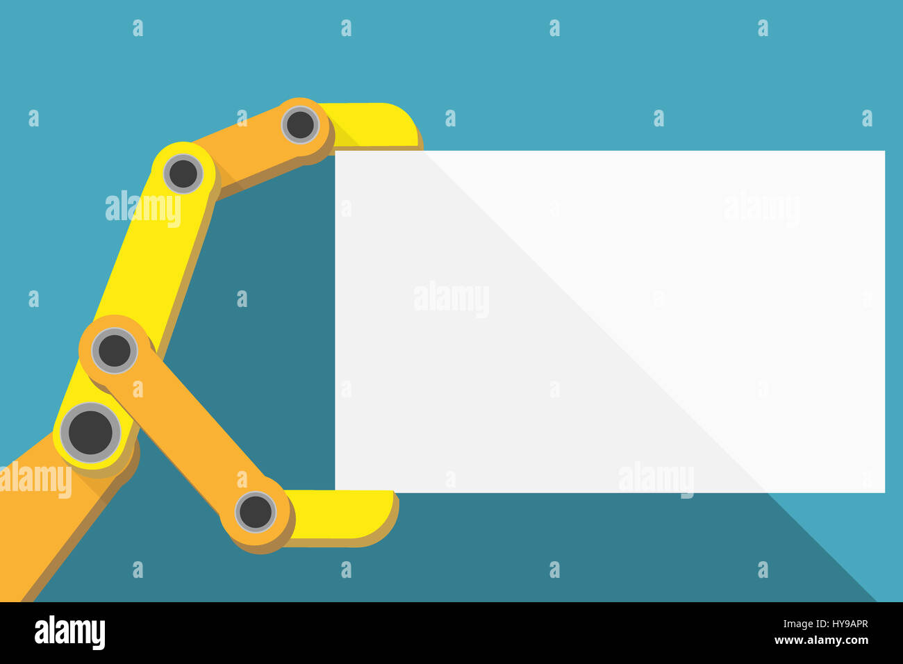 Robot hand holding blank sign hi-res stock photography and images - Alamy