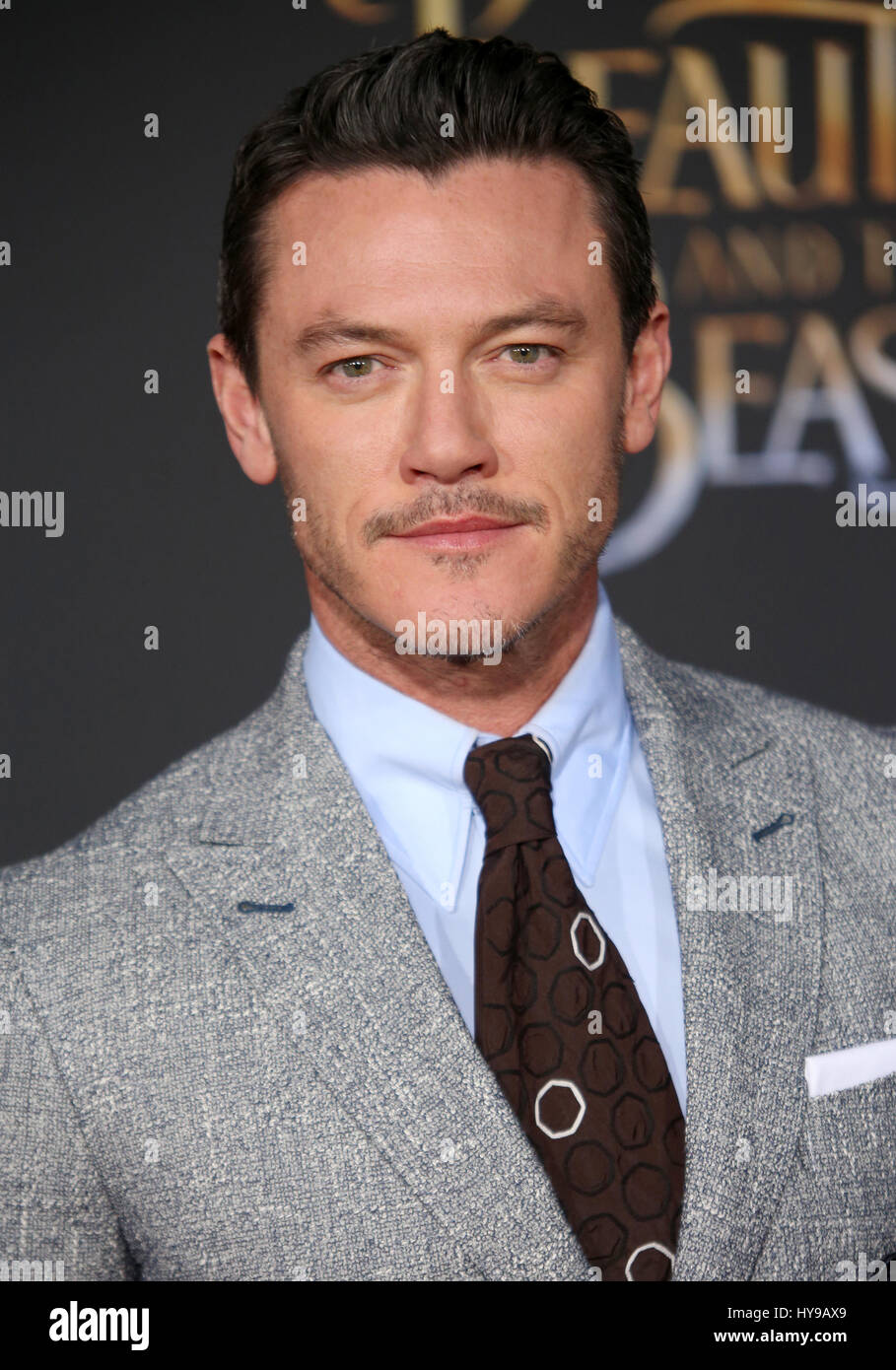 Luke Evans attending the World Premiere of Disney's 'Beauty and the ...