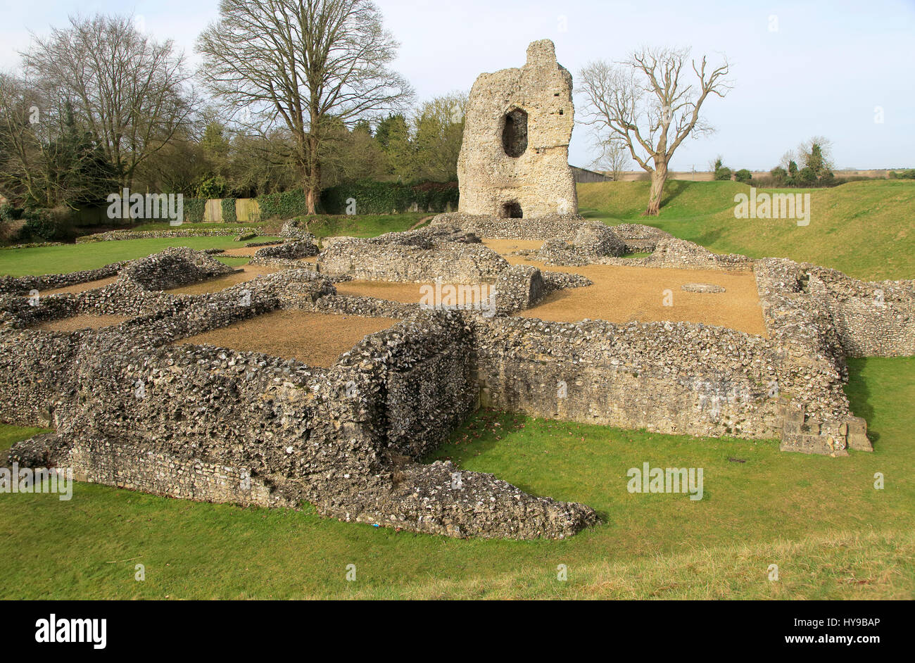 Ruined buildings of historic Ludgershall Castle, Wiltshire, England, UK ...