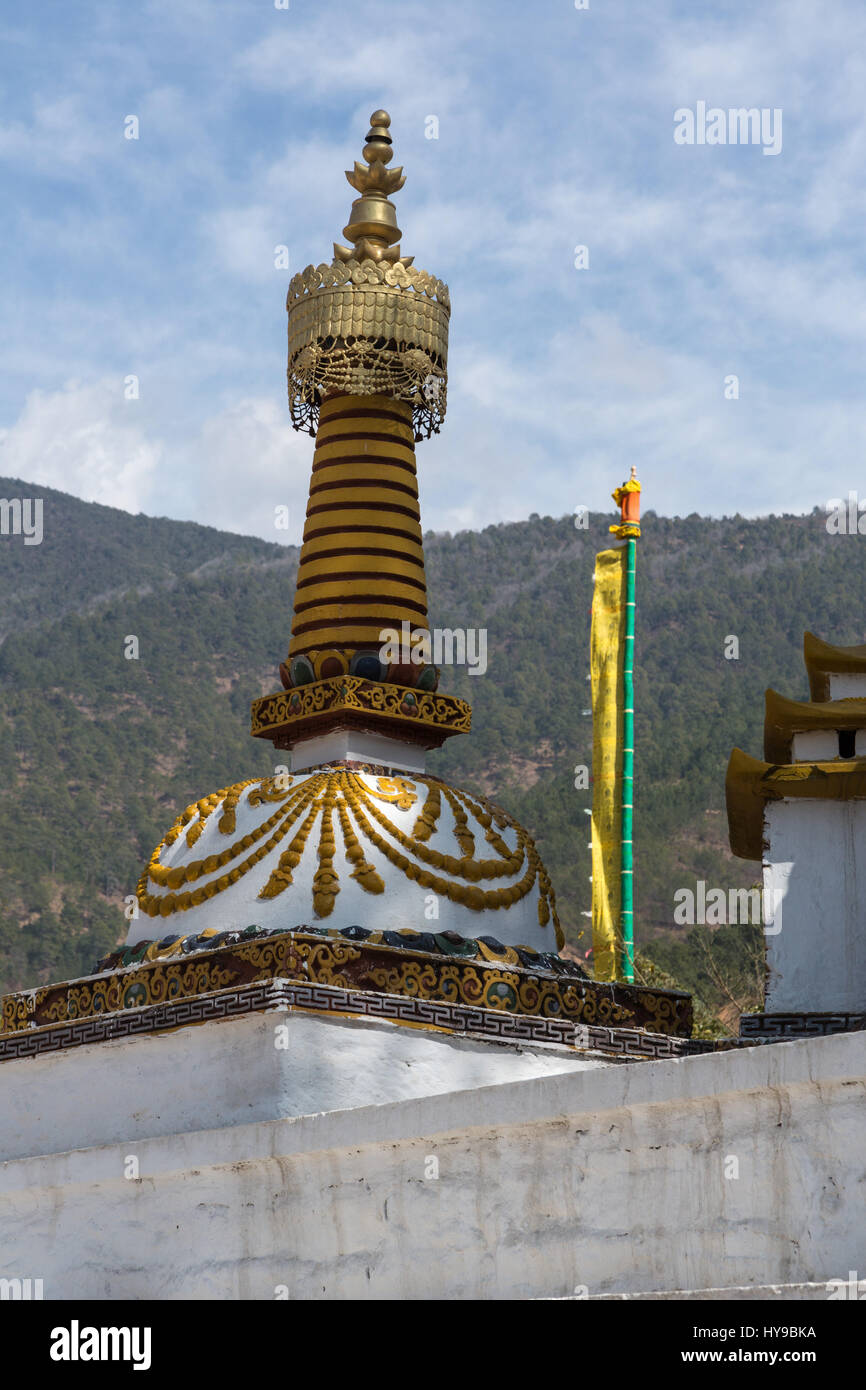 A Nepalese-style stupa in Punakha, Bhutan Stock Photo - Alamy
