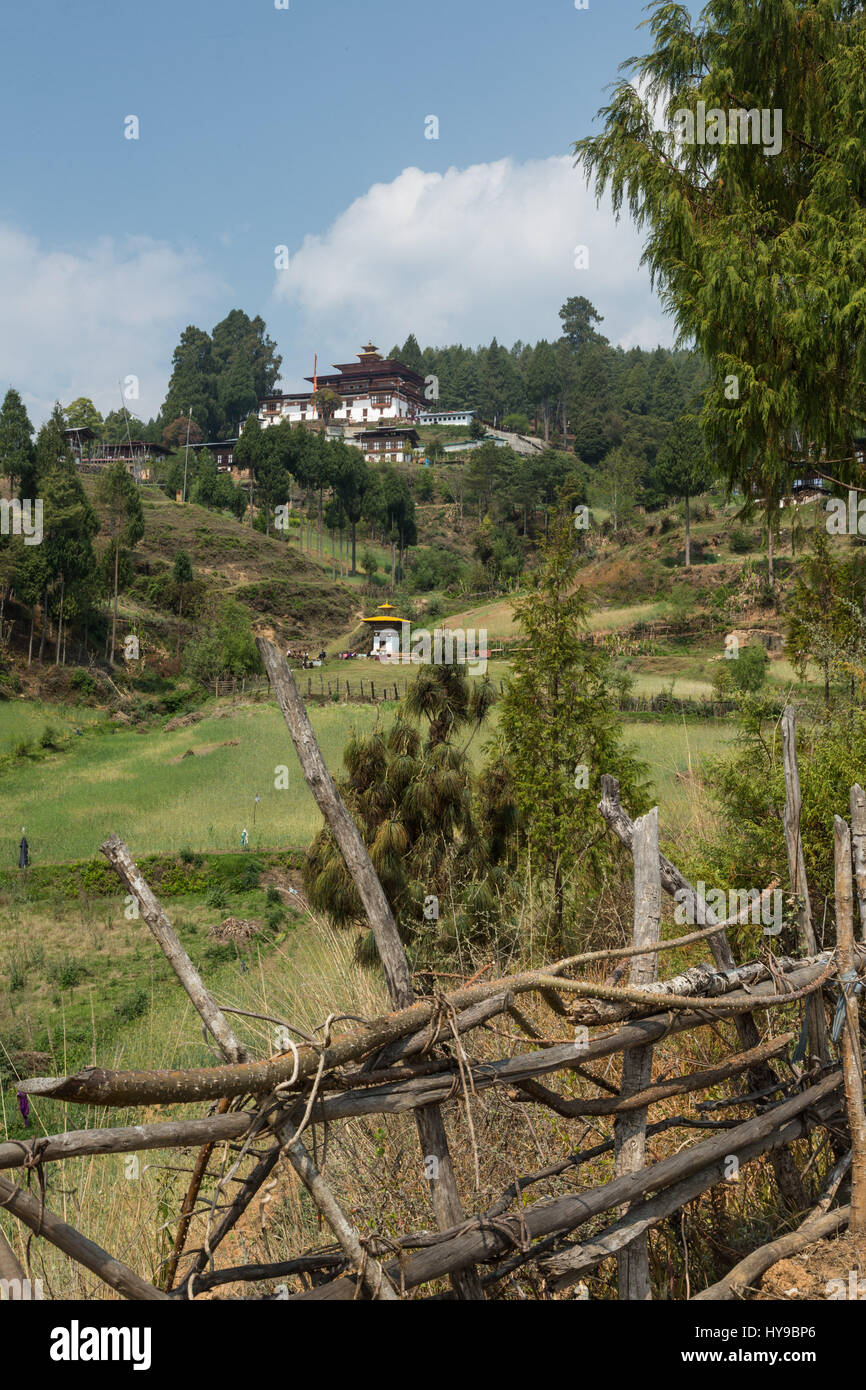 The Talo Monastery, a Buddhist monastery in the foothills of Bhutan ...