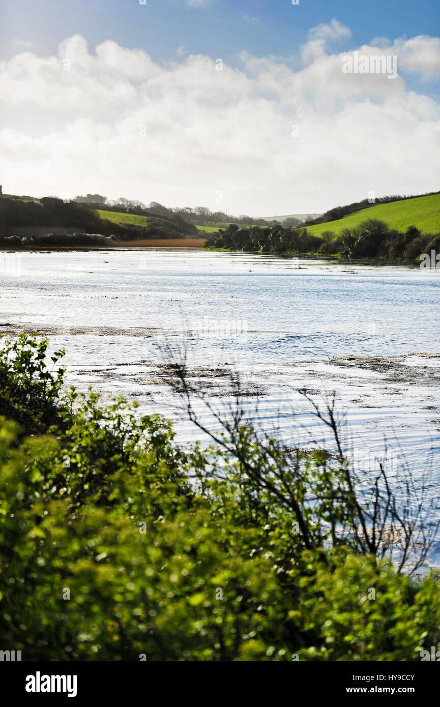 Gannel River; Gannel Estuary Spring tide Tidal river; Water Countryside ...