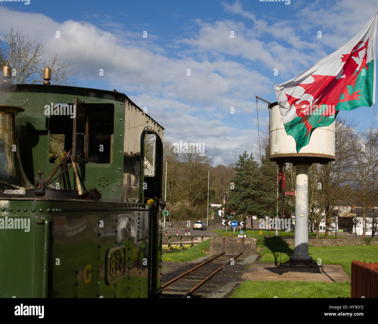Welshpool Railway Station and the view down the train from Steam ...