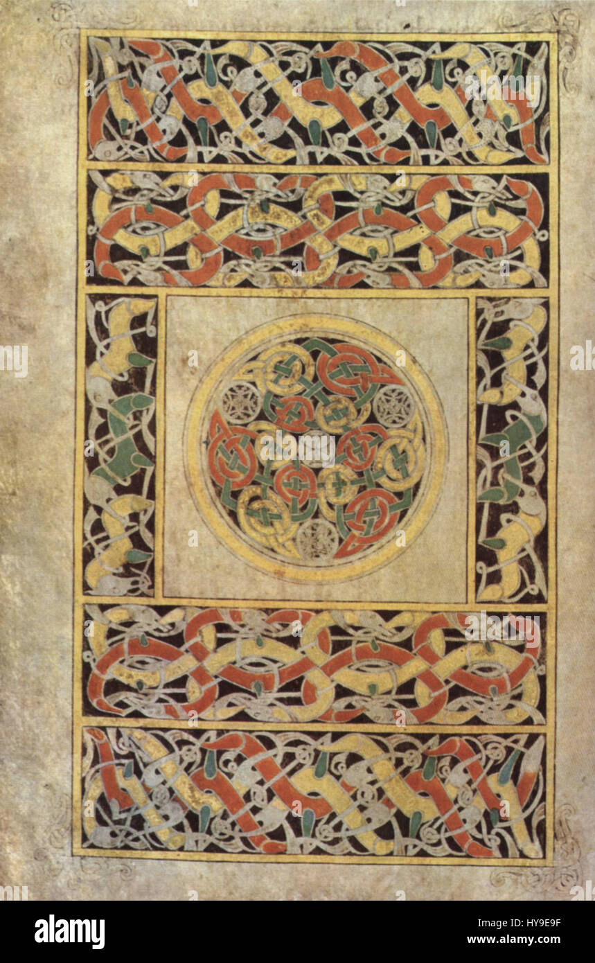 The 'Book of Durrow,' attributed to the Meister des Book of Durrow, is ...